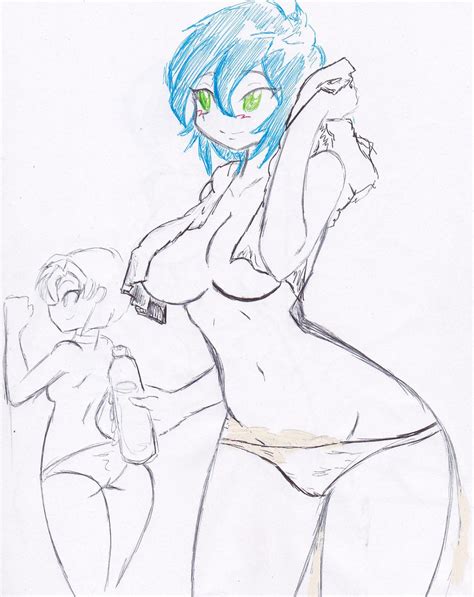 Rule 34 2girls Ass Big Breasts Blue Hair Blush Collar Convenient Censoring Green Eyes Hips