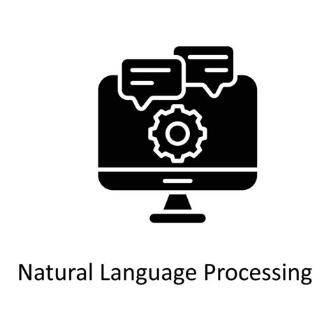 Natural Language Processing Vector Solid Icons Simple Stock
