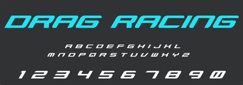 Drag Racing Vector Lettering Font Alphabet Racing Fonts Download It Now Etsy