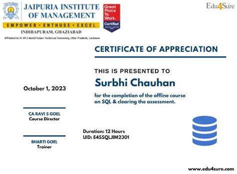 Surbhi Chauhan On Linkedin Sql Databasemanagement Jaipuriainstitute Skilldevelopment…