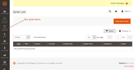 How To Create Collection Grid Edit Add Grid Row And Installer In