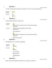 EDCE 611 Quiz 1 Docx Question 1 1 Out Of 1 Points In 1991 ASCA Published National Standards