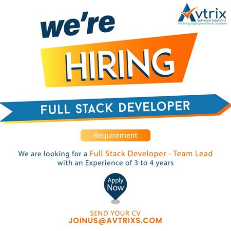 Pravali Teja Dadige On Linkedin Hello Connections 👋🏻 Avtrix Software Solutions Is Hiring For Full