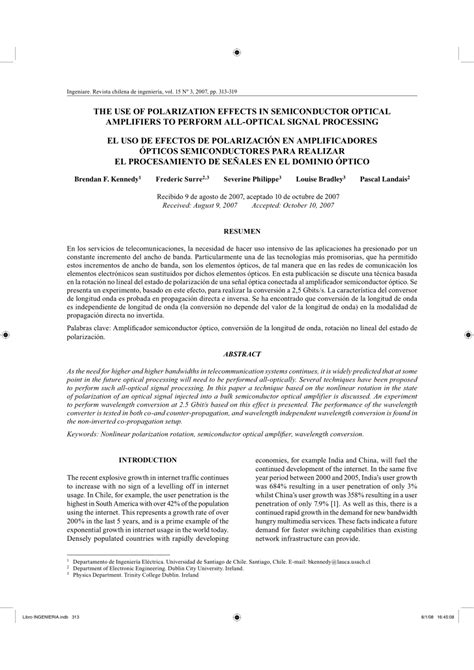 Pdf The Use Of Polarization Effects In Semiconductor Optical Amplifiers To Perform All Optical