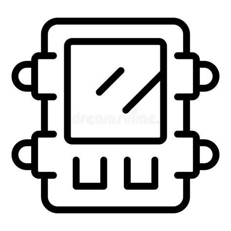 Line Drawing Of An Electric Control Panel Monitoring System Stock Vector Illustration Of