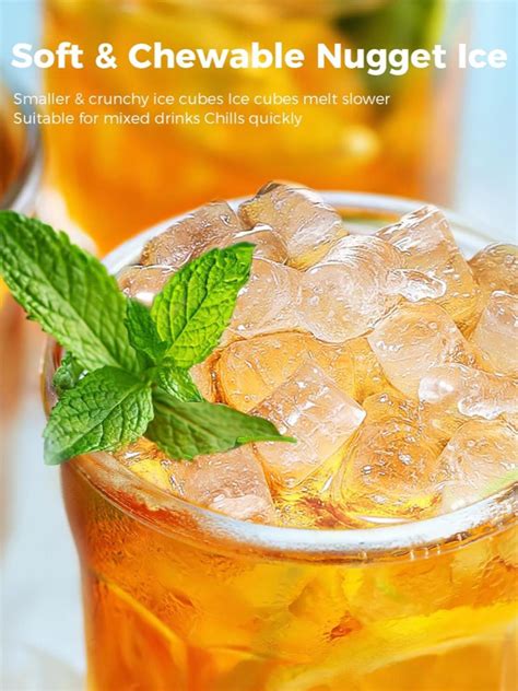 Nugget Ice Maker Countertop With Chewable Ice 35lbs Day Portable Ice Maker Countertop With