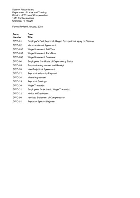 Fillable Form Dwc 01 Employer S First Report Of Alleged Occupational Injury Disease Or