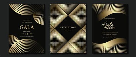 Luxury Invitation Card Background Golden Elegant Geometric Shape