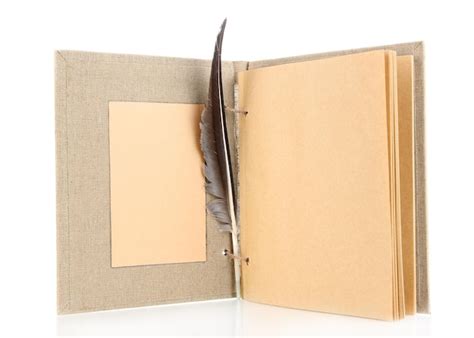 Premium Photo Beautiful Old Notebook Isolated On White