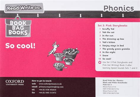 Read Write Inc Phonics Black And White Pink Set Storybooks Mixed Pack Of Munton Gill