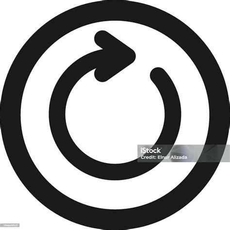 Ikon Refresh Mulai Ulang Ikon Ilustrasi Vektor Panah Lingkaran Melambangkan Refresh Ilustrasi