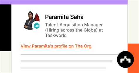 Paramita Saha Talent Acquisition Manager Hiring Across The Globe At Taskworld The Org