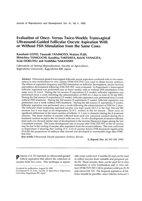 Pdf Evaluation Of Once Versus Twice Weekly Transvaginal Ultrasound