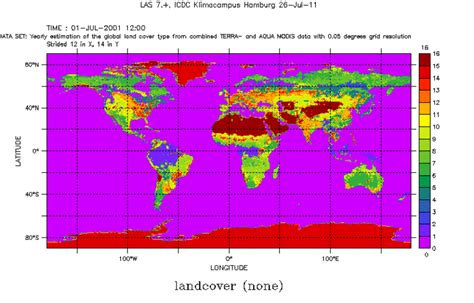 Land Surface Type From Modis Icdc University Of Hamburg