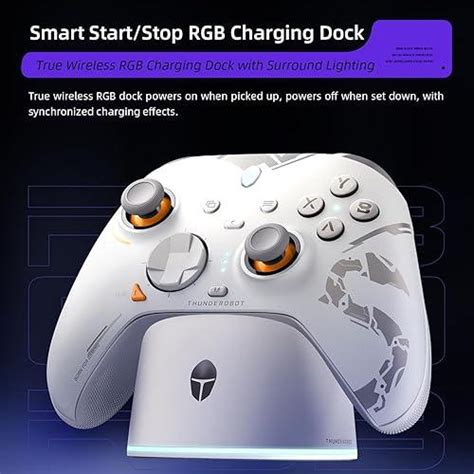 Thunderobot G80 1000hz Wireless Gaming Controller For Ns Pc Ios Android With Charging Dock Hall