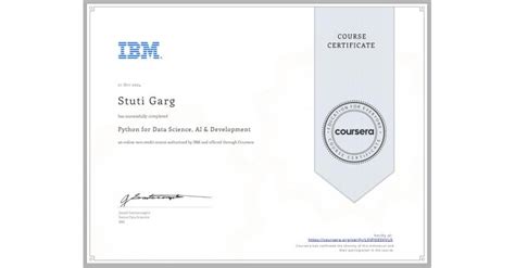 Stuti Garg On Linkedin Completion Certificate For Python For Data