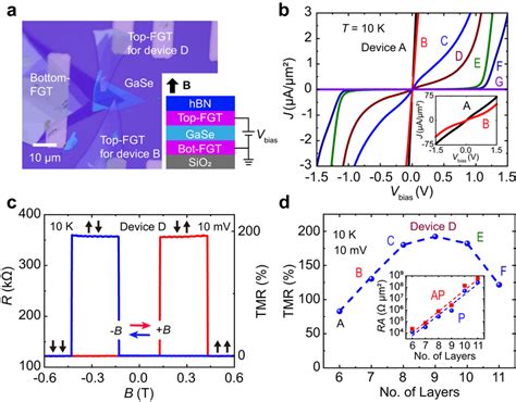 Large Tmr In The Fgtgasefgt Mtj Devices A Typical Optical Image Of