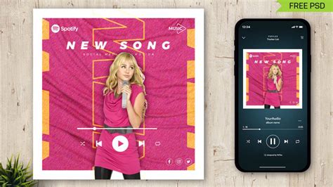 Free Creative Spotify Music Cover Art Design Psd Template Psfiles