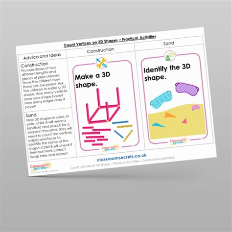 Year 2 Count Vertices On 3d Shapes Practical Activities Resource