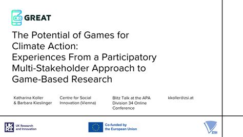 Pdf The Potential Of Games For Climate Action Experiences From A Participatory Multi