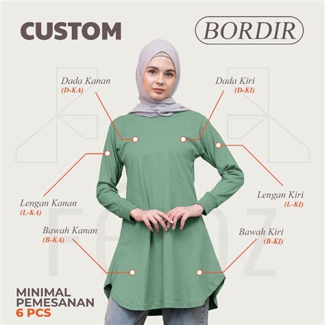 Jual Minimal Order 6 Pcs Bisa Untuk Seragam Komunitas Custom Bordir