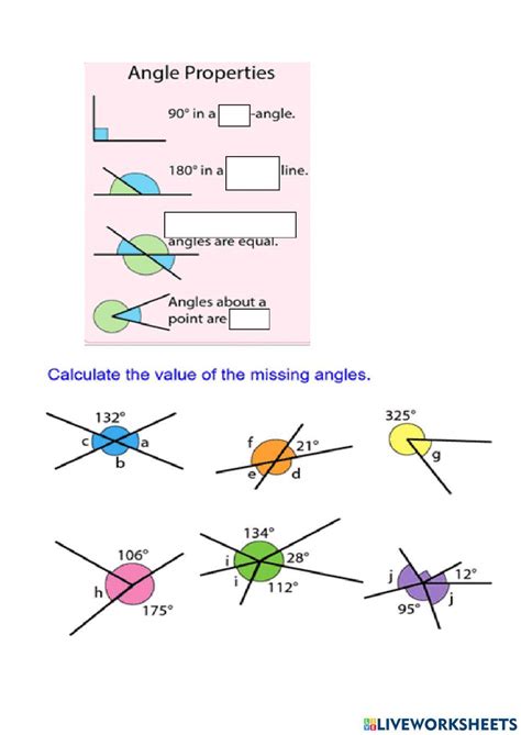 Vertically Opposite Angles Worksheet 4259381