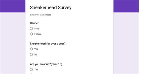 hey r sneakers please come take my survey for my high school ap stat