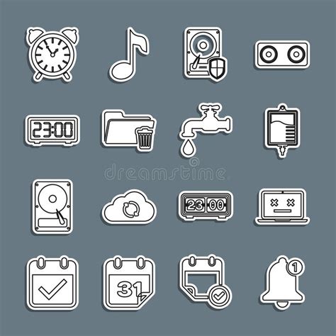 Set Line Bell Dead Laptop Iv Bag Hard Disk Drive Hdd Protection Delete Folder Digital Alarm