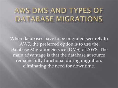 Ppt Aws Dms And Types Of Database Migrations Powerpoint Presentation