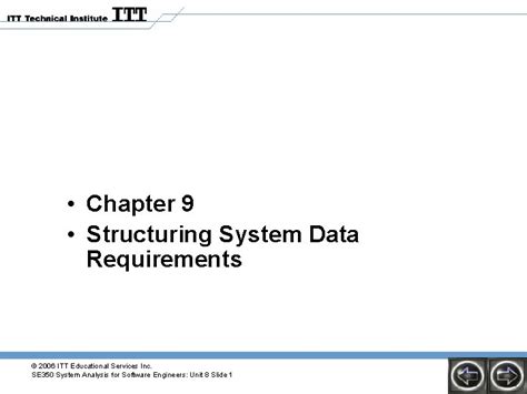 chapter 9 structuring system data requirements 2006 itt
