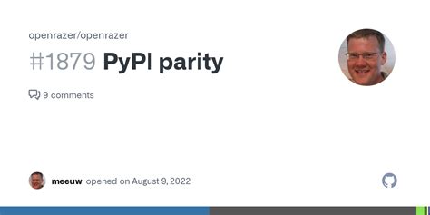 Pypi Parity · Issue 1879 · Openrazeropenrazer · Github