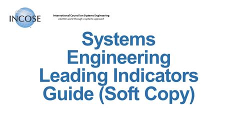 Systems Engineering Leading Indicators Guide Soft Copy