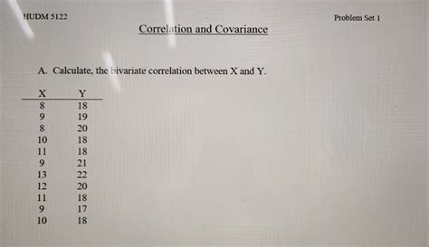 Solved How Do You Calculate The Correlation Between X And Y