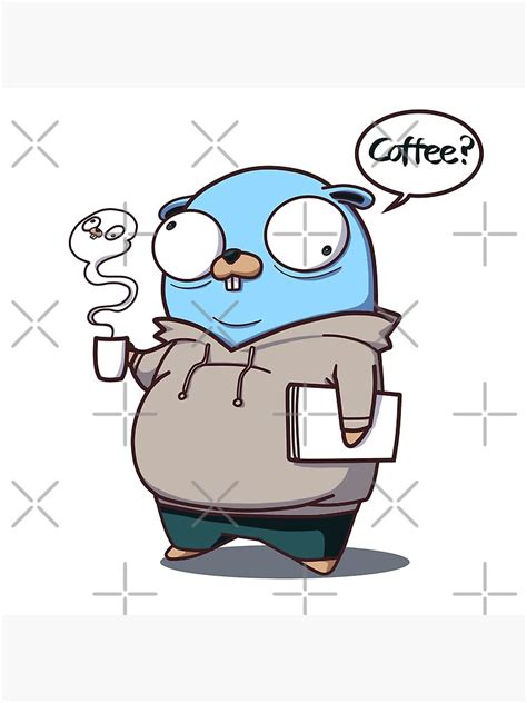 Golang Gopher Developer And His Soul Poster By Clgtart Redbubble