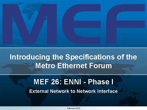 Introducing The Specifications Of The Metro Ethernet Forum