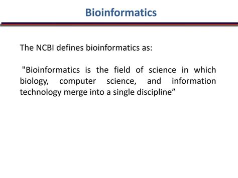 Introduction To Information Technology And Bioinformatics Basic Conceptspptx