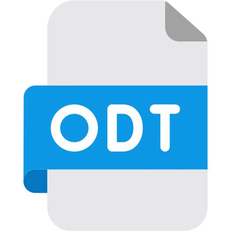 Odt File Generic Color Fill Icon