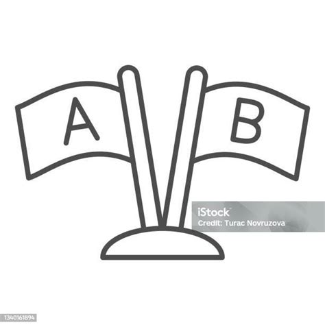 편지 A와 B 얇은 선 아이콘 언어 개념 흰색 배경에 국가 관계 벡터 기호 모바일 개념 및 웹 디자인에 대한 개요 스타일 아이콘두 플래그 벡터 그래픽 10에 대한 스톡 벡터