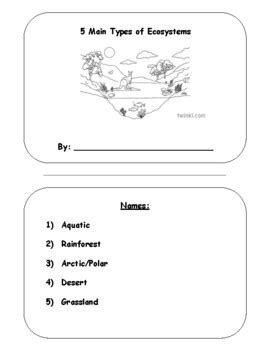 Ecosystem Booklet By Humble Abode Homebabe TPT