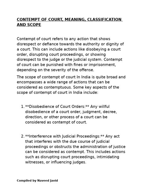 Understanding Contempt Of Court In India Pdf Contempt Of Court