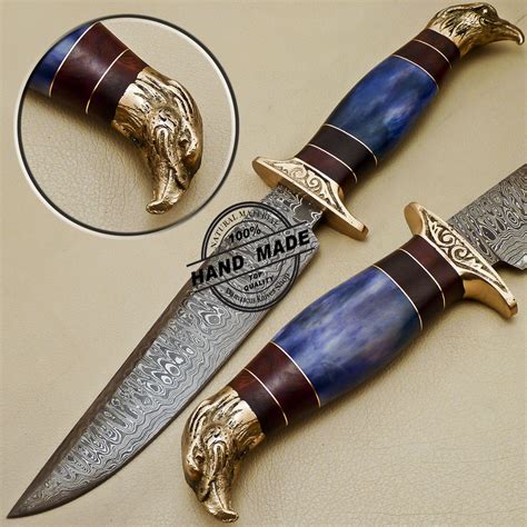 Damascus Hunting Knife Custom Handmade Damascus Steel Knife