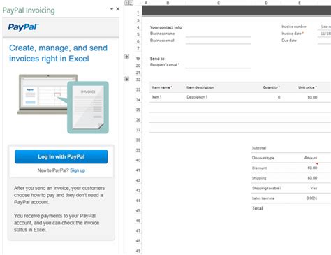 Paypal Invoice Example