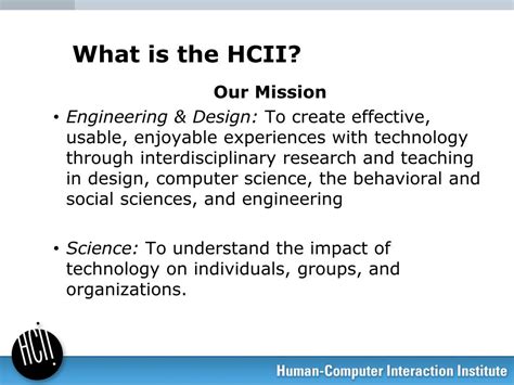 PPT The Undergraduate Major And Minor In HCI Human Computer Interaction Institute Babe Of