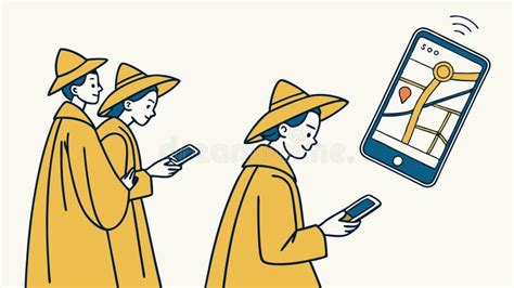 People With Gps Phones Location Tracking And Mobile Navigation Vector