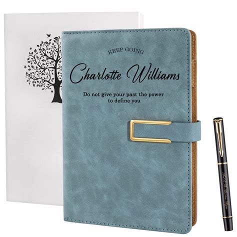 Fanery Sue Refillable Writing Personalized Journal For Men And Women Faux