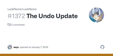 The Undo Update · Issue 1372 · Luckpermsluckperms · Github