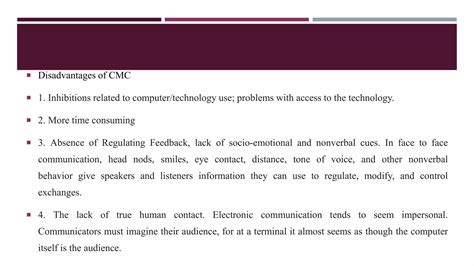 Computer Mediated Communication Cmc Pptx Web Conferencing