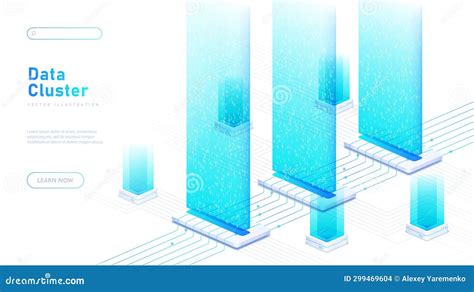 Data Cluster White Poster Vector 299469604