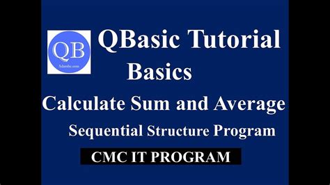 Qbasic Program To Print Sum And Average Of Input Numbers Qbasic