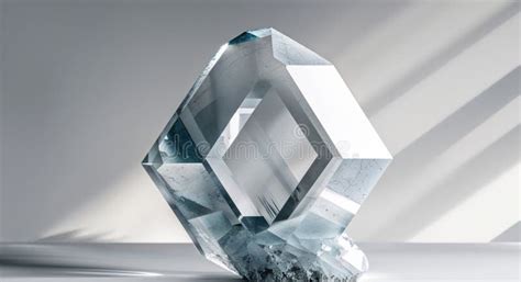 Abstract Hexagonal Geometric Crystal Structure Design Stock Image